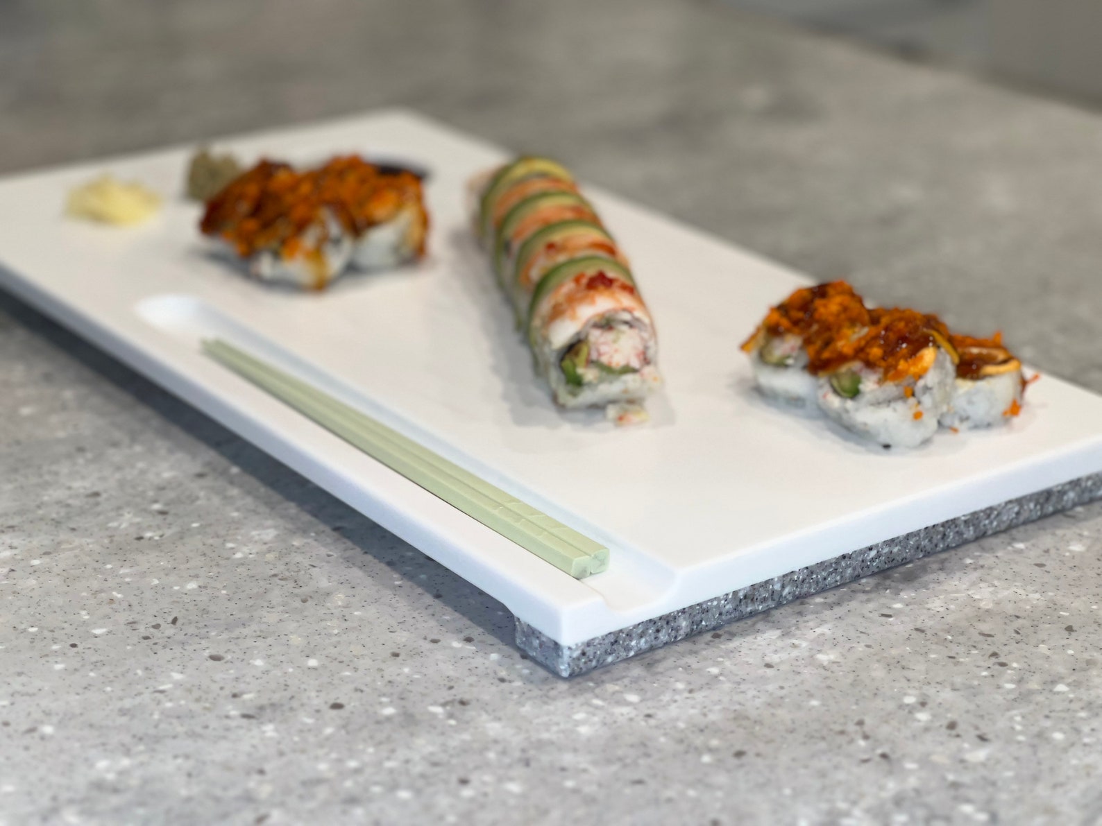 Corian Sushi Board, Sushi Plate - Modern Sushi Serving Tray - Etsy