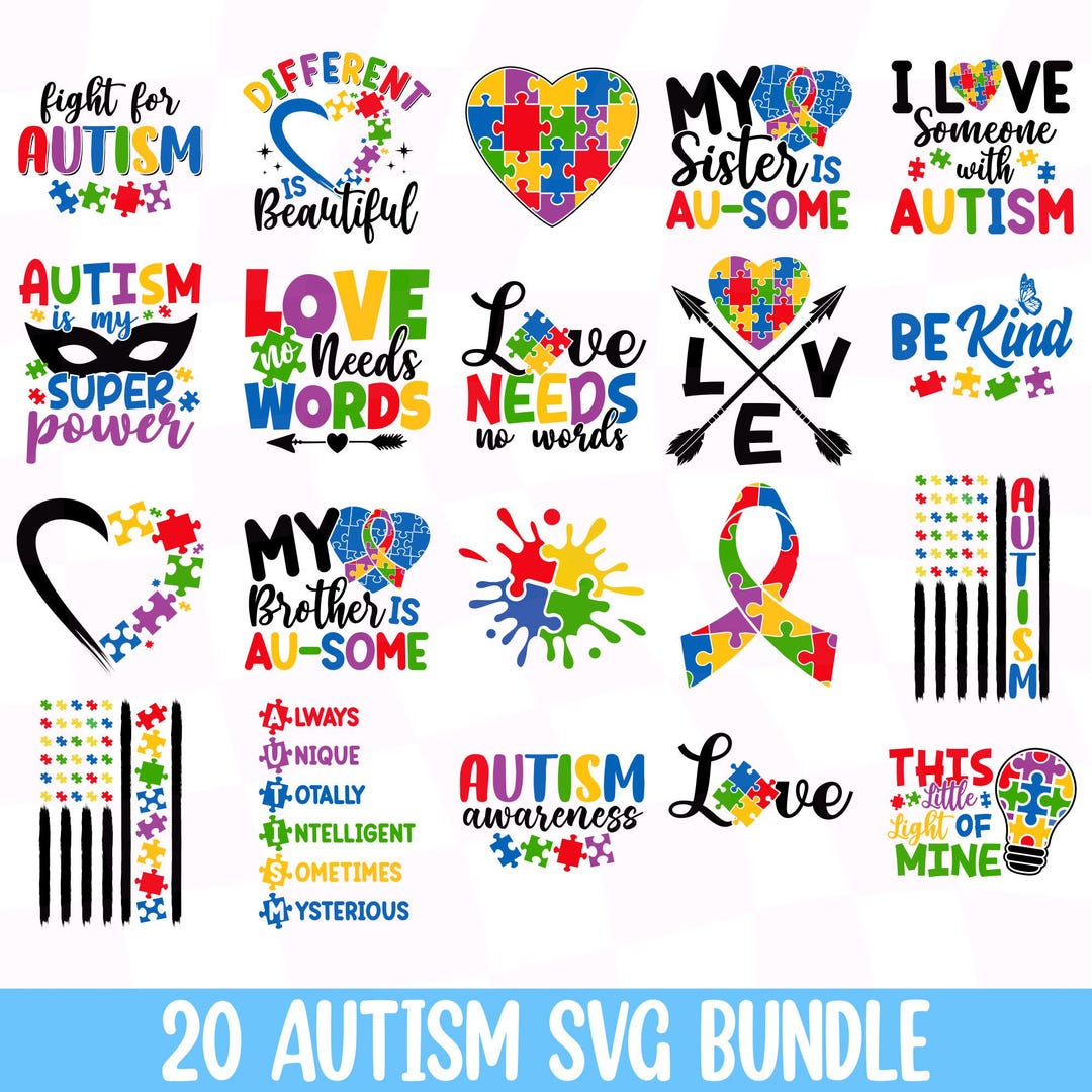 Autism SVG Bundle | SVG Cut Files | Commercial Use | Instant Download ...