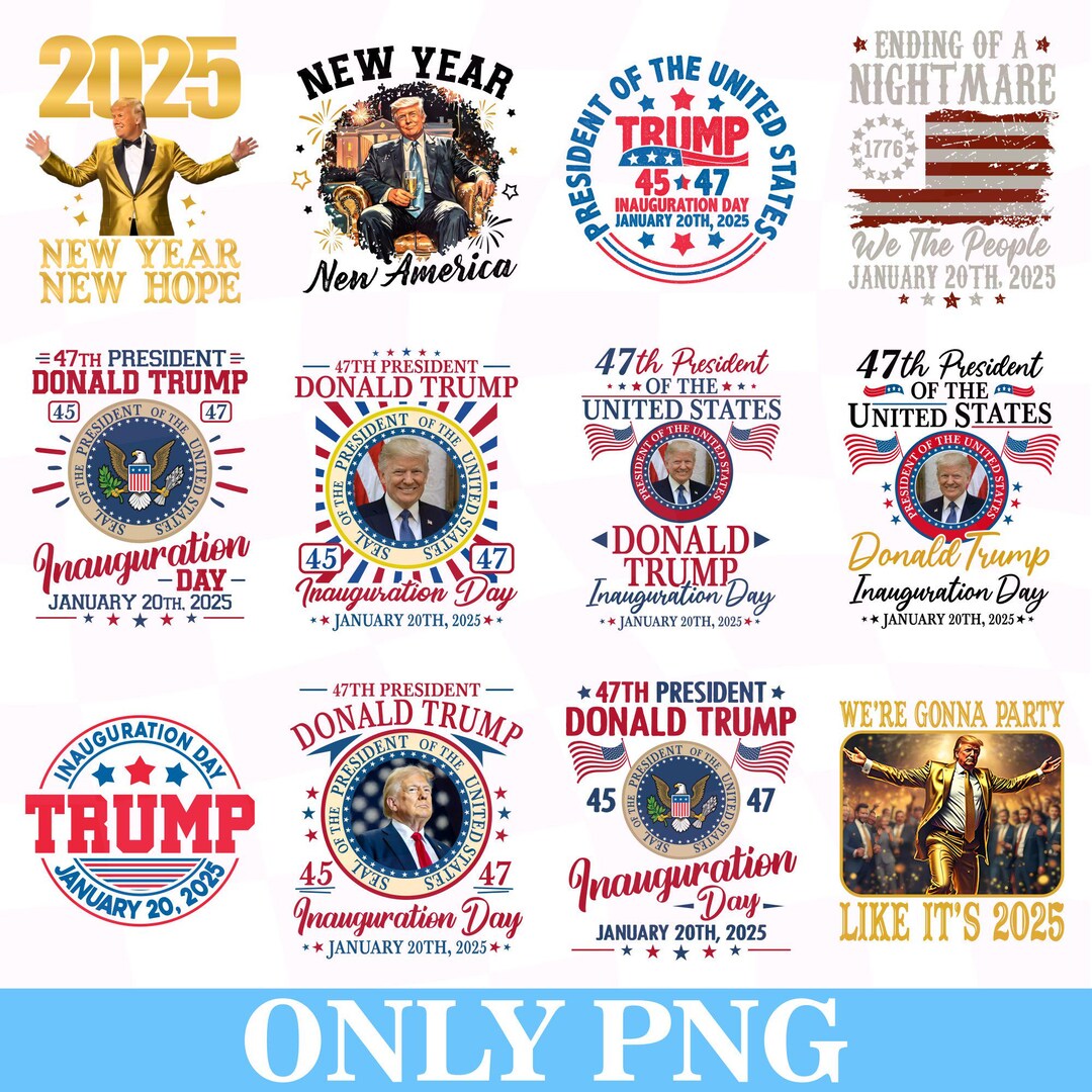 10 Donald Trump Inauguration Day 2025 PNG Bündel, 47. US Präsident ...