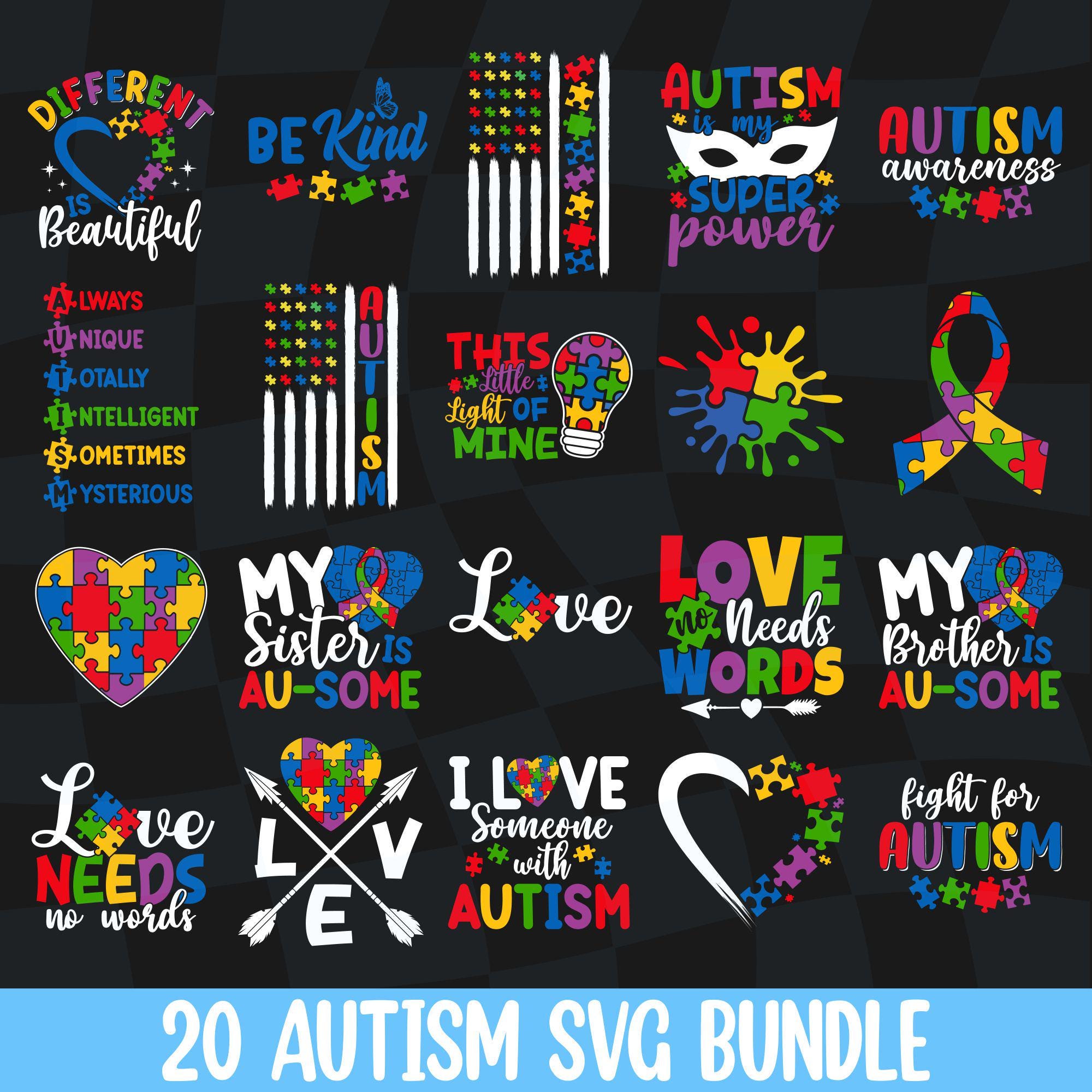 Autism SVG Bundle | SVG Cut Files | Commercial Use | Instant Download ...