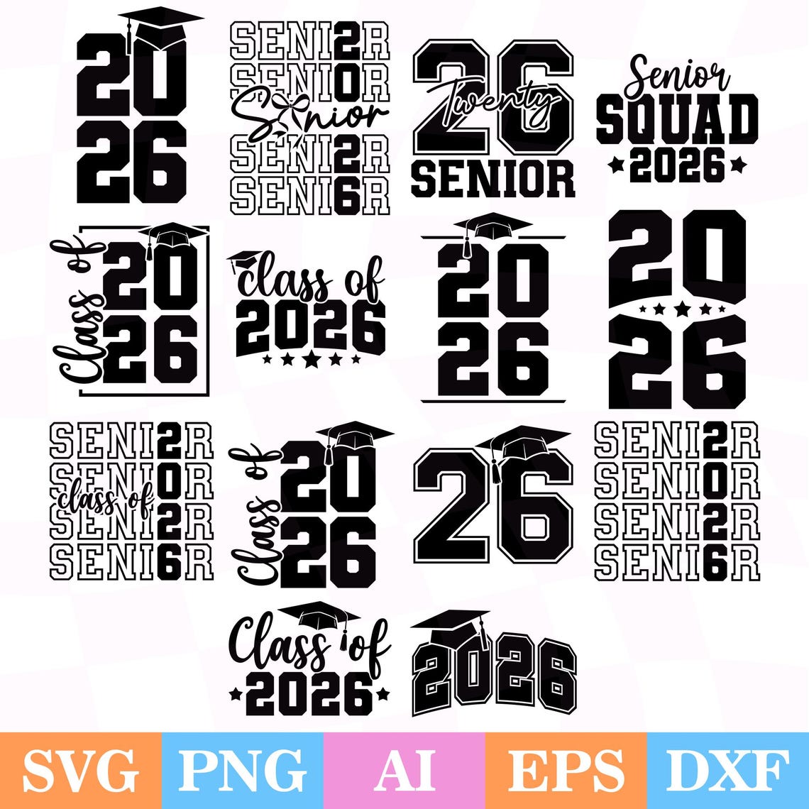 Class of 2026 Graduation SVG Bundle, Graduation Topper Svg, Grad 2026 ...