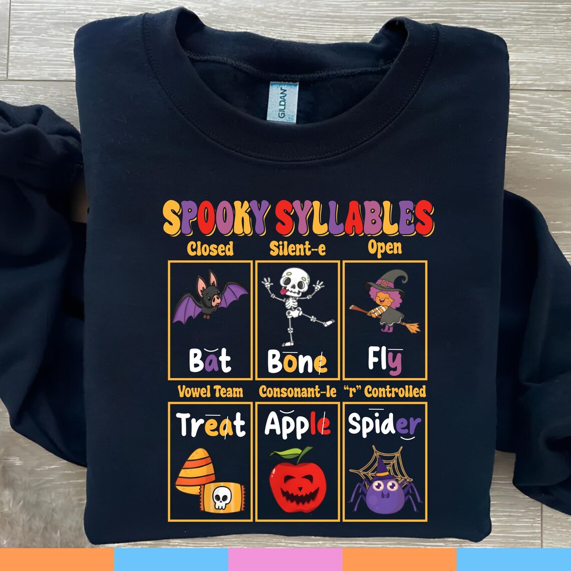 Spooky Syllables Teacher Png, Funny Halloween, Educational Kids Png ...