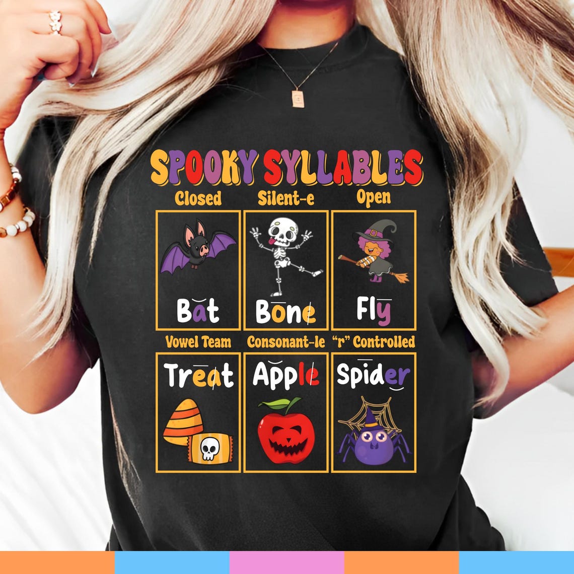 Spooky Syllables Teacher Png, Funny Halloween, Educational Kids Png ...