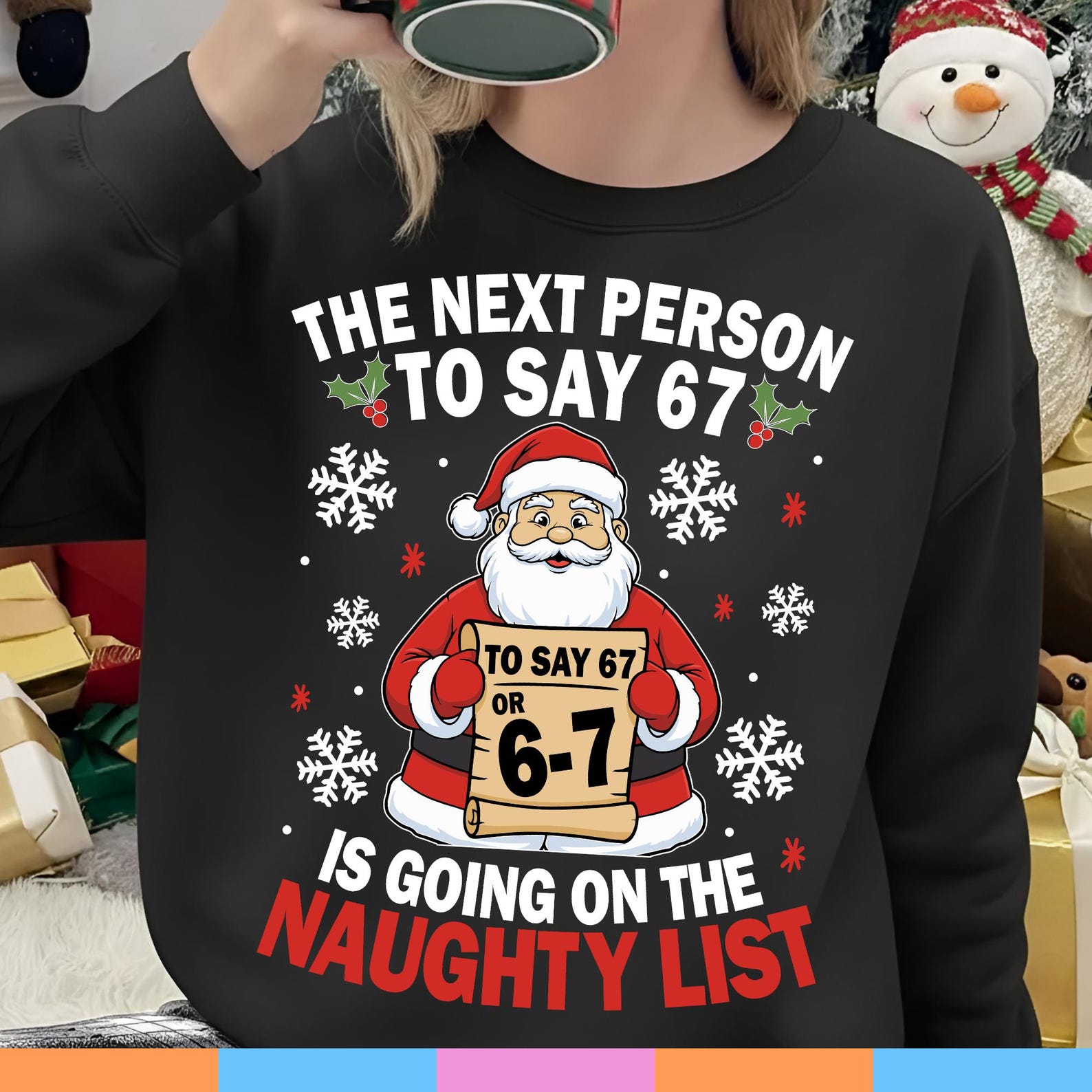 Funny Six Seven Christmas Png, Santa 67 Png, 67 Png, Six Seven Holiday ...