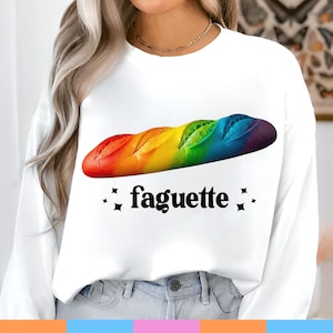 Funny Baguette Pride PNG, LGBT Faguette Clipart, French Gay Joke Design ...