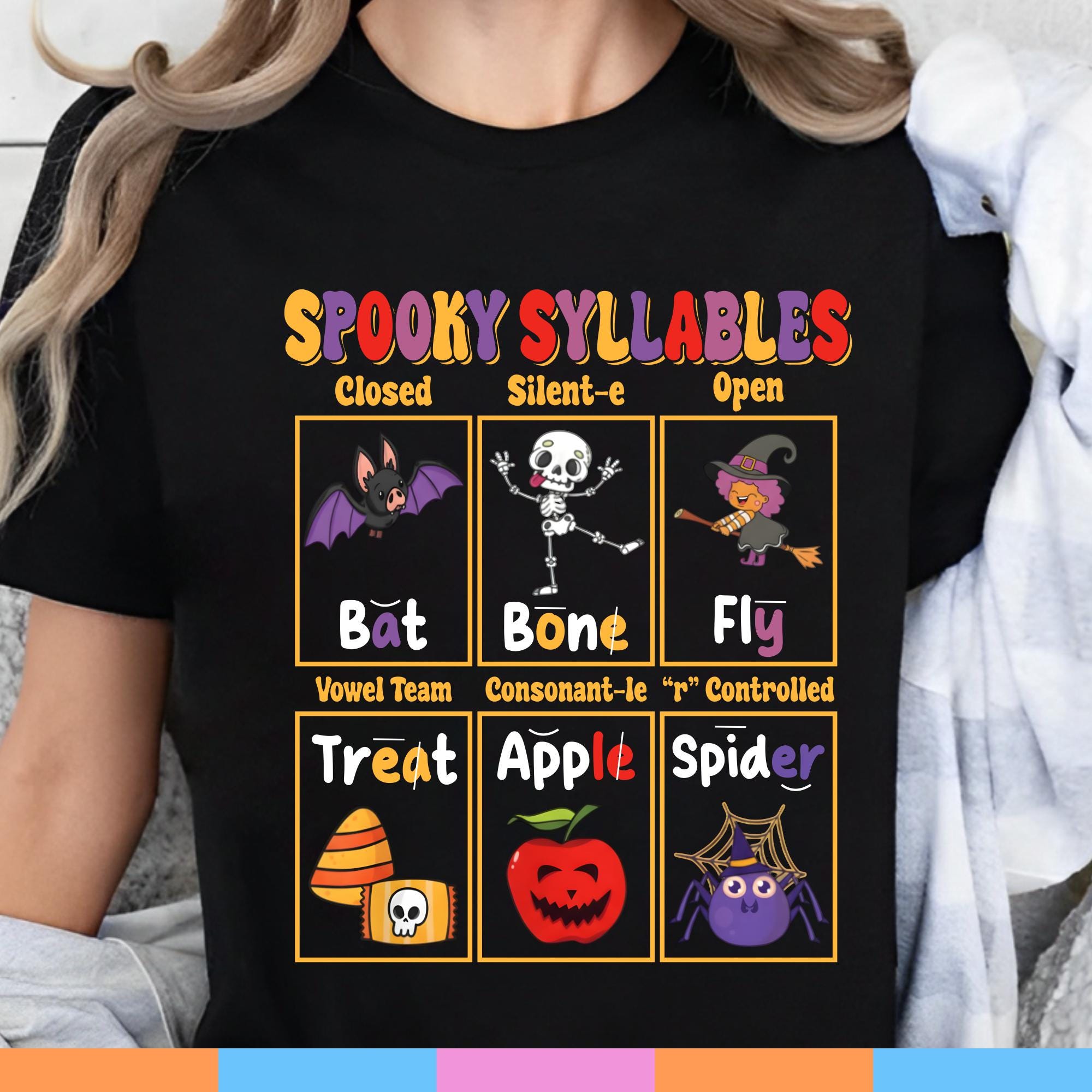 Spooky Syllables Teacher Png, Funny Halloween, Educational Kids Png ...