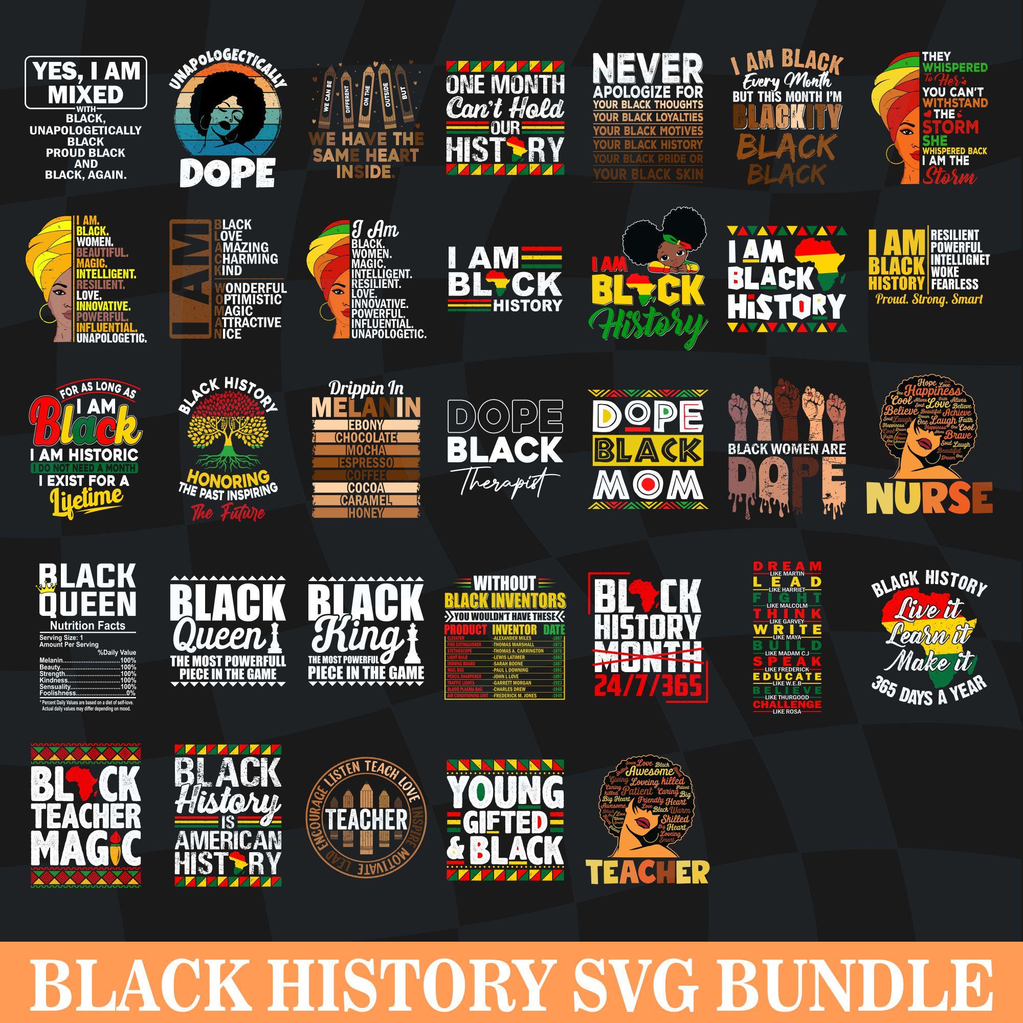 49+ Black History Month Png Bundle, Juneteenth Png Bundle, Black People ...