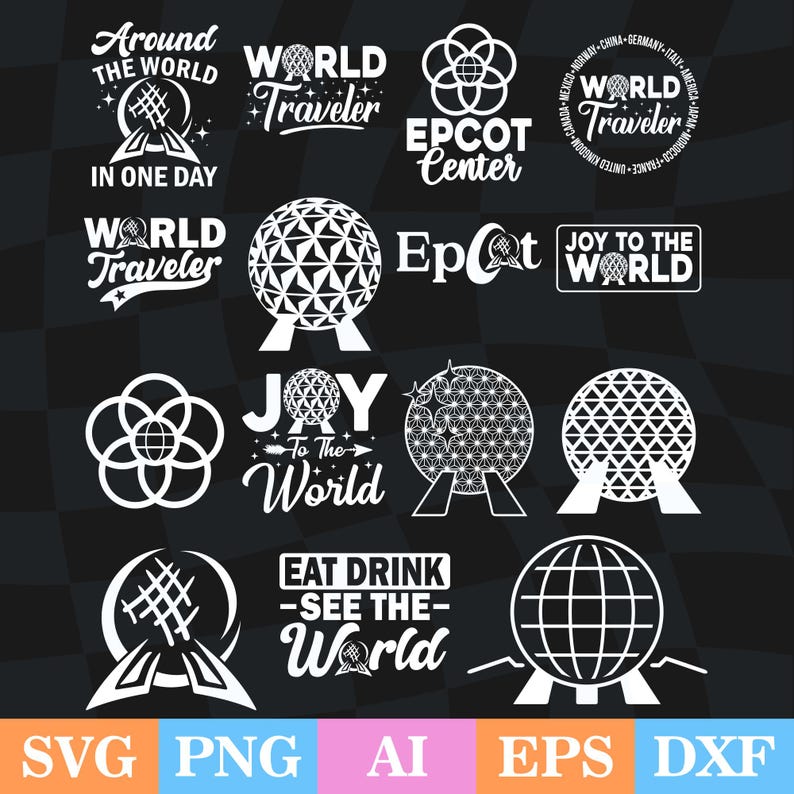 Epcot Svg Bundle, Epcot Png, World Traveler Svg, Snacking Around the ...