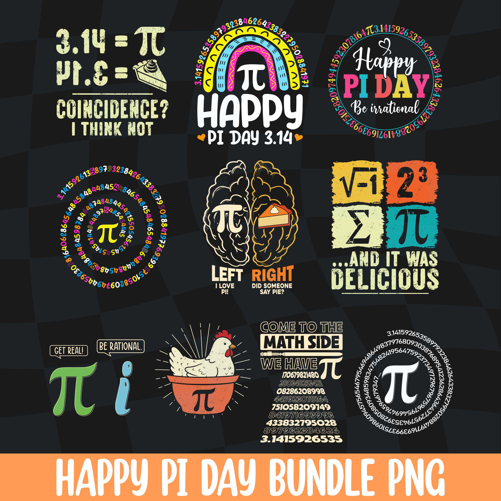 Happy Pi Day Bundle Png, 14 March Png, Retro Teacher Pi Day Png, Math ...