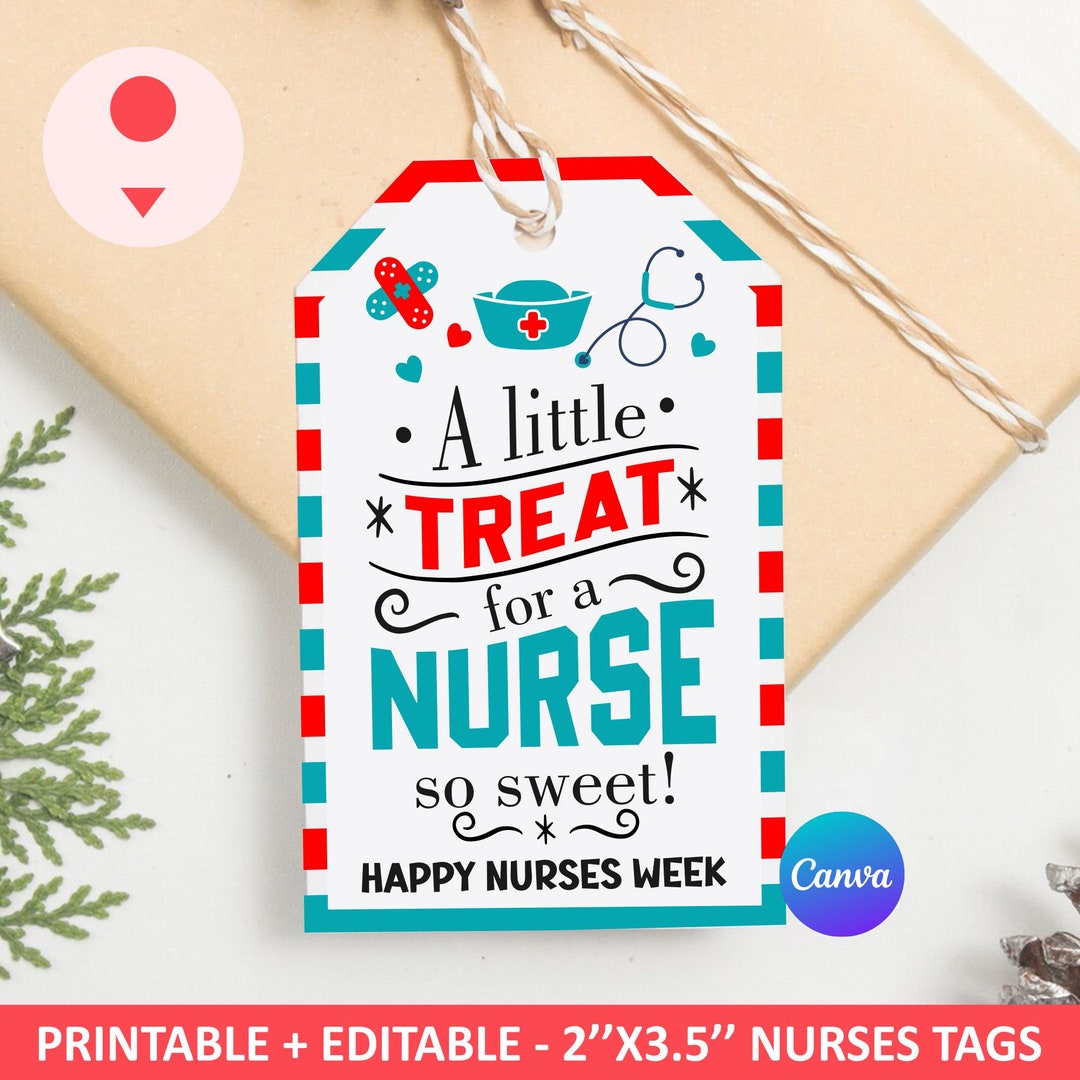 Nurses Week Tag Printable, Nurse Week Tag, Nurse Appreciation Tag ...