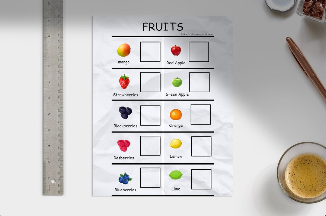 Montessori Visual Grocery List Digital Download Practical - Etsy