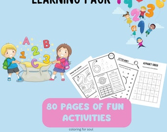 Preschool Learning Pack, Handwriting Practice the Alphabet, Numbers and ...