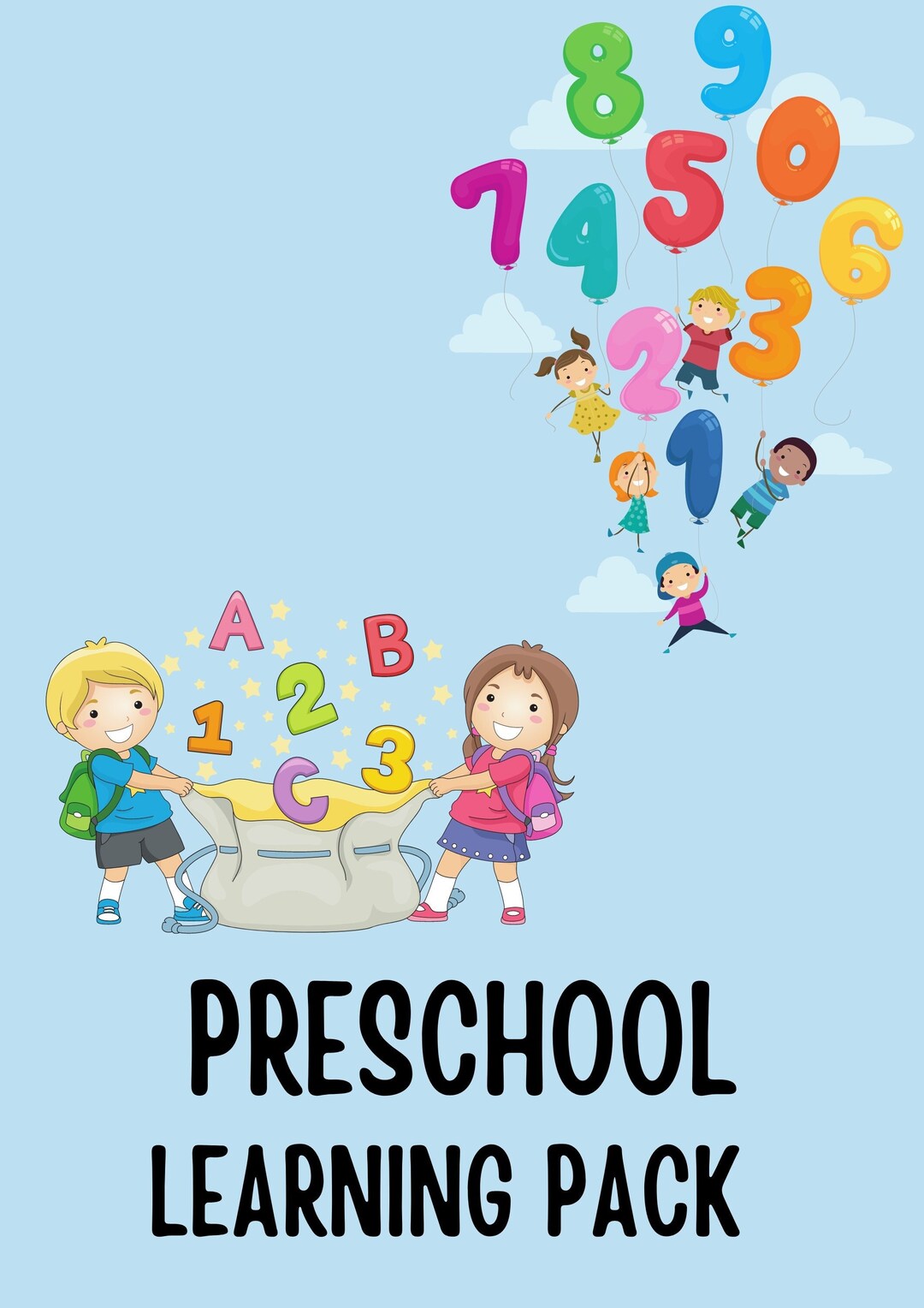 Preschool Learning Pack, Handwriting Practice the Alphabet, Numbers and ...