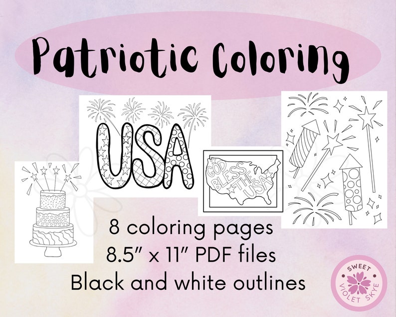 Patriotic Coloring Pages Printable Digital Download - Etsy