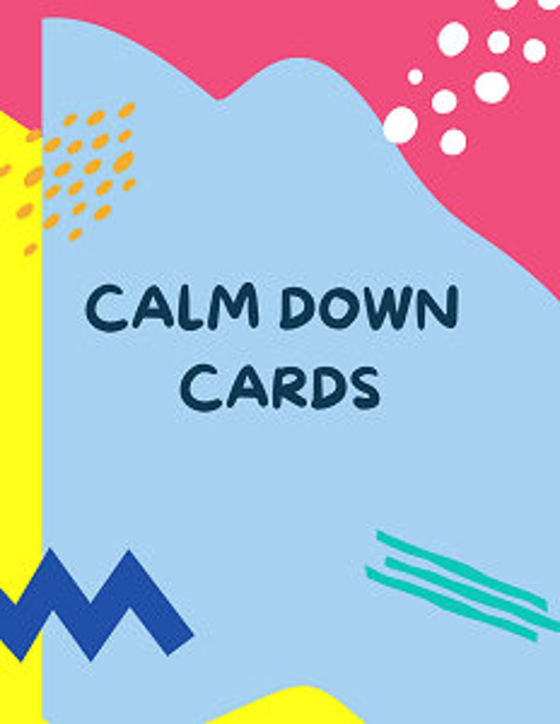 Calm Down Cards / Calming Strategy Cards - Etsy