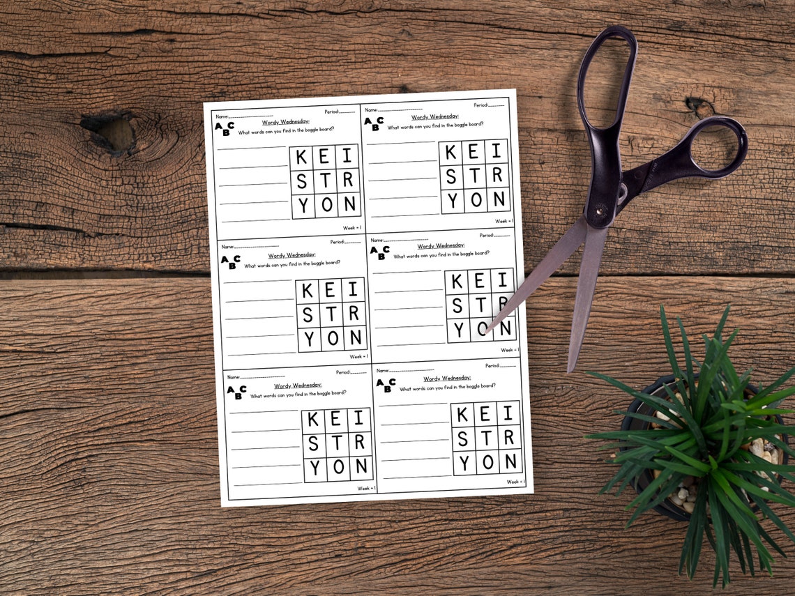 Wordy Wednesday Warm-ups - Classroom Materials - Etsy