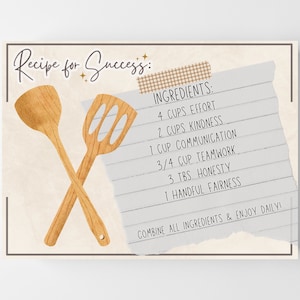 Recipe for SUCCESS // Classroom Poster // Digital Poster for Print - Etsy