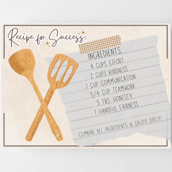 Recipe Poster - Etsy