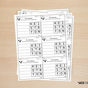 Wordy Wednesday Warm-ups - Classroom Materials - Etsy