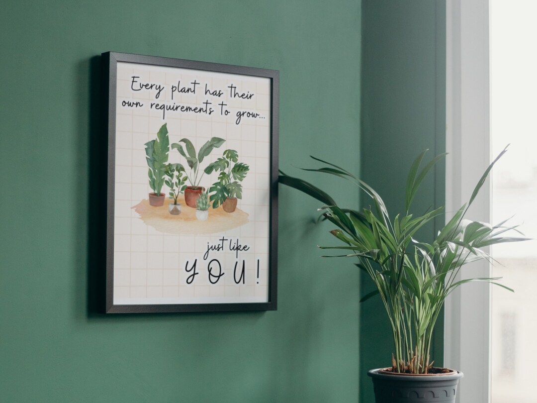 Motivational // Inspirational Plant Poster // Digital Poster for Print ...