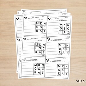 Wordy Wednesday Warm-ups - Classroom Materials - Etsy