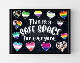 Safe Space Classroom Poster, Printable Classroom Poster, Digital Print ...