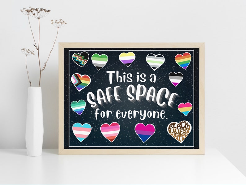 Safe Space // Classroom Poster // Digital Poster for Print - Etsy