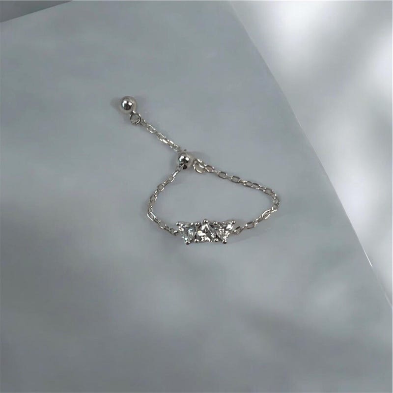 Silver Chain Ring - Etsy