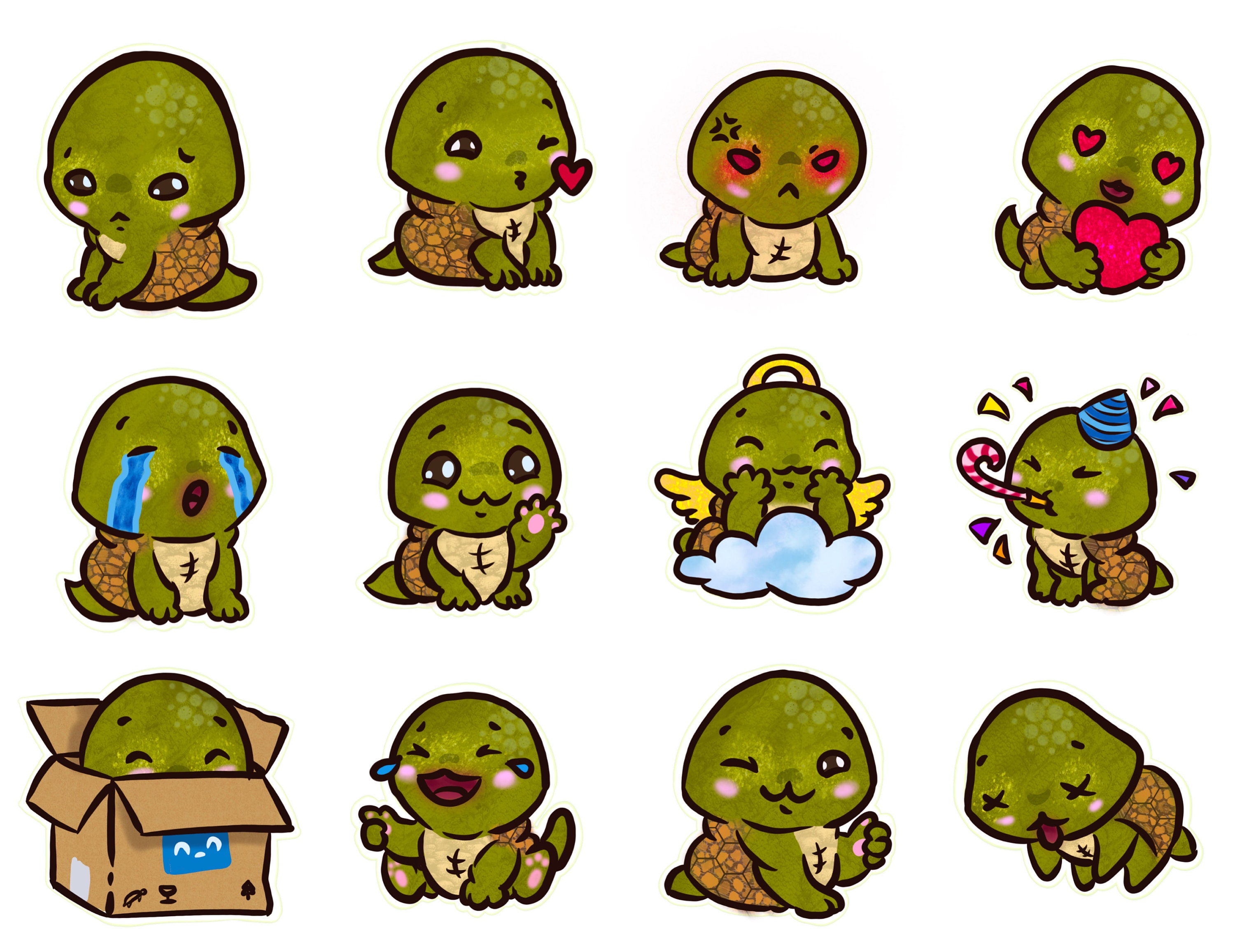 Turtle Emotes - Etsy