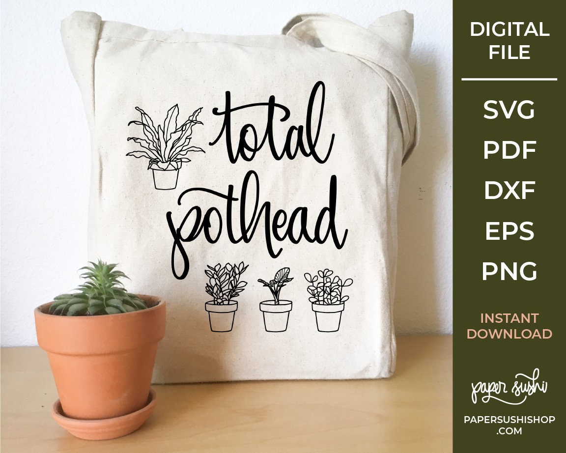 Total Pothead Hand Lettered Digital File - Etsy