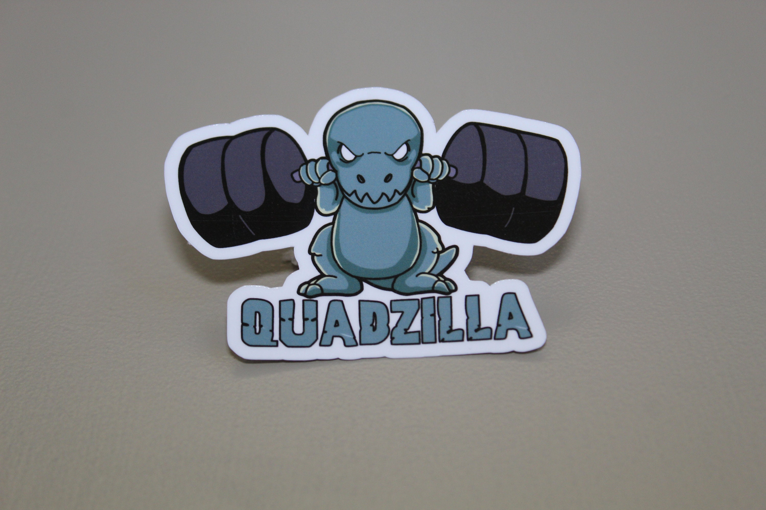 Quadzilla Funny Sticker-funny Gym Stickerpremium Quality - Etsy