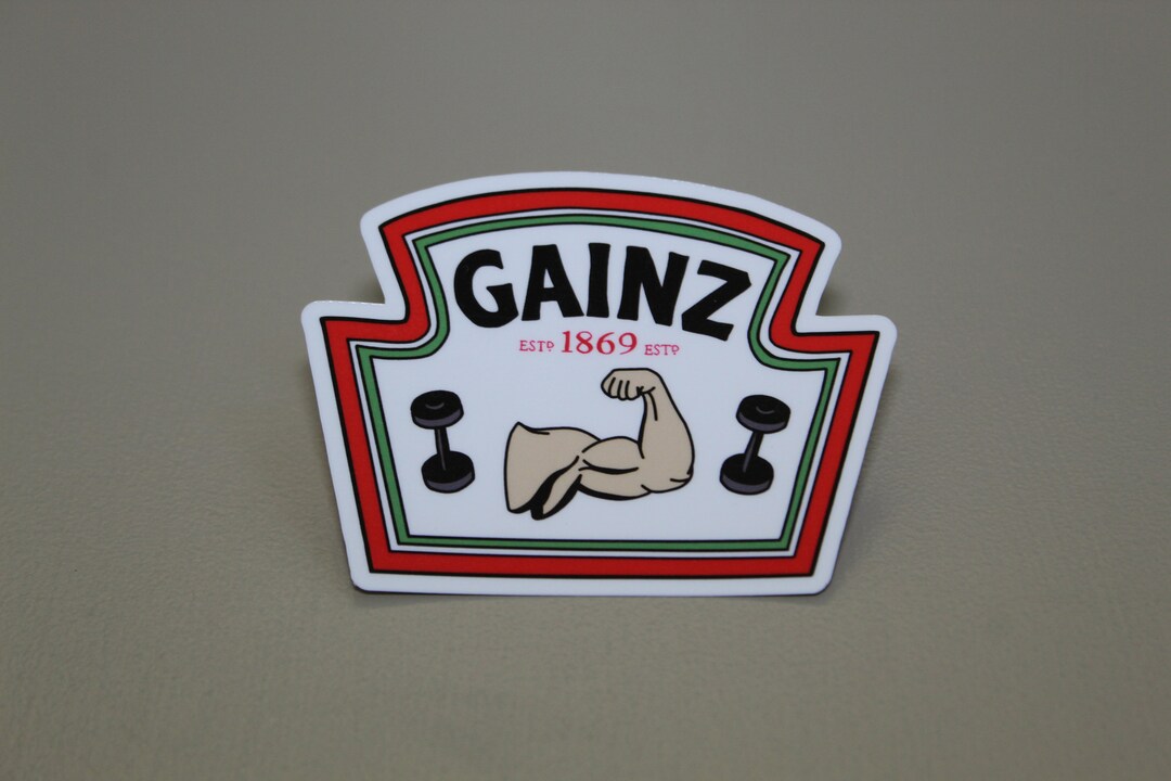 Gainz Gym Sticker-funny Gym Sticker, PREMIUM Quality, Laminated, Glossy ...