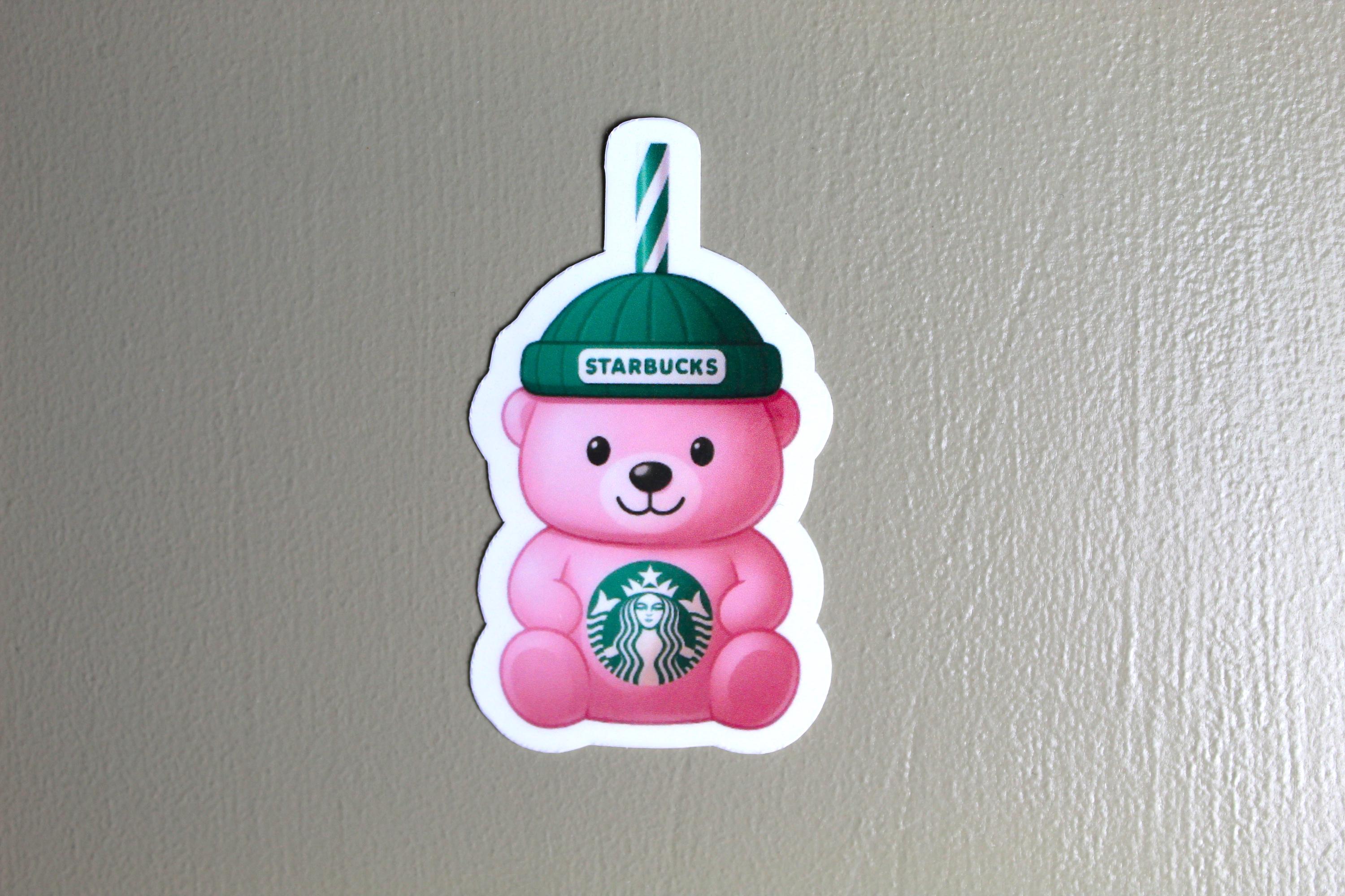 Starbucks Custom Barista Bearista Sticker, Viral Bear Mug Cup ...