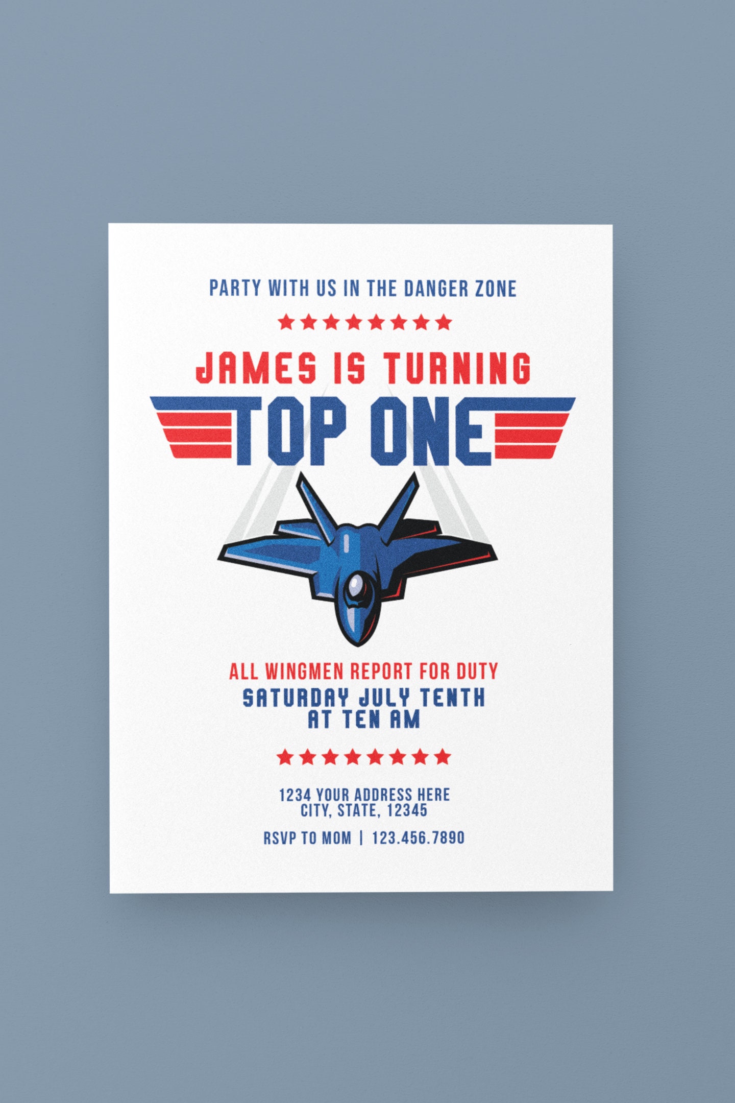 Top One Birthday Party Personalized Invitation Customizable DIY Instant ...