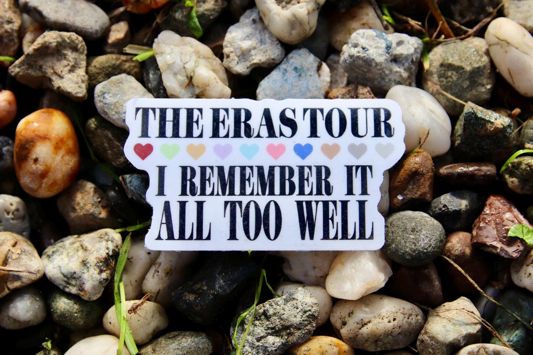 Taylor Swift the Eras Tour I Remember It All Too Well Vinyl Sticker ...