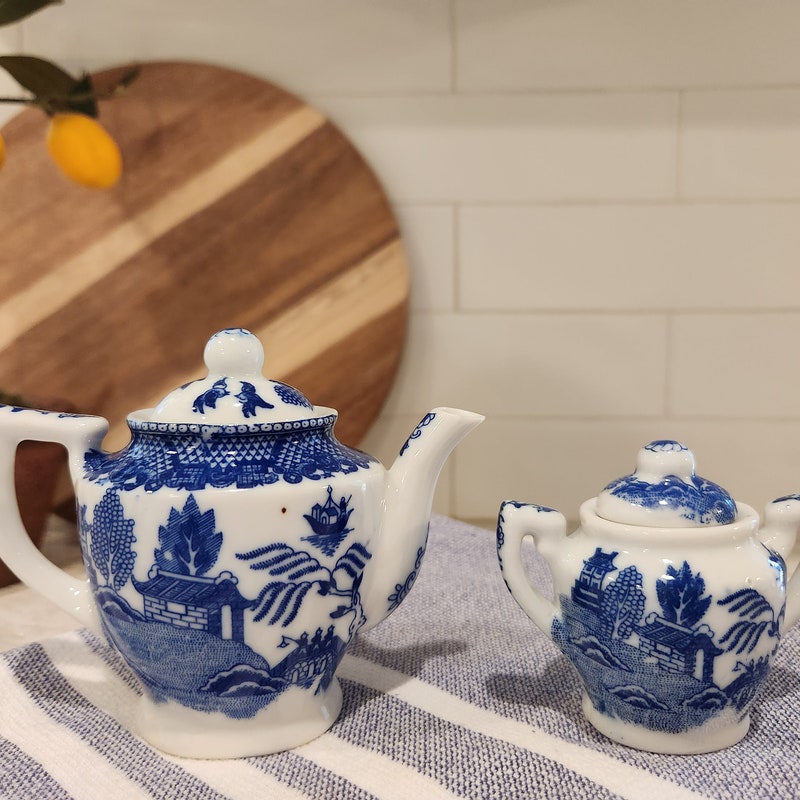 Blue Willow Tea Set - Etsy