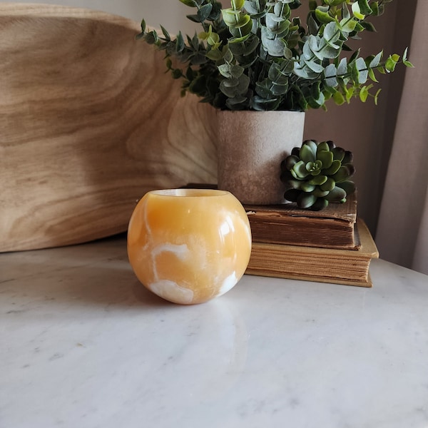 Alabaster Candle Holder - Etsy