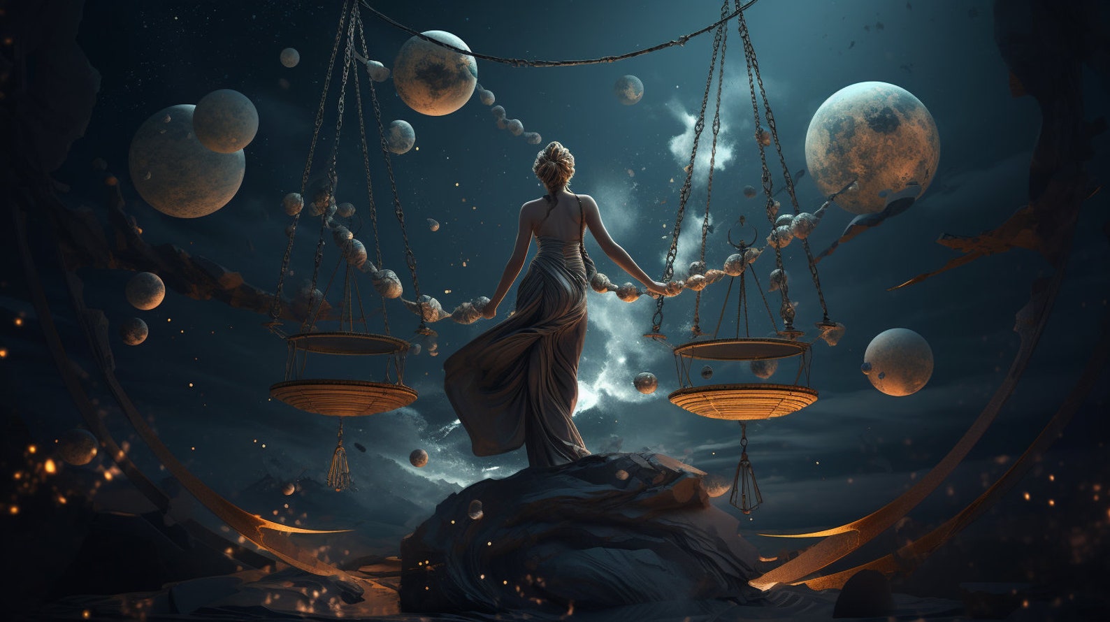 Equilibrium in the Cosmos: A Superrealistic Digital Art of Libra's ...