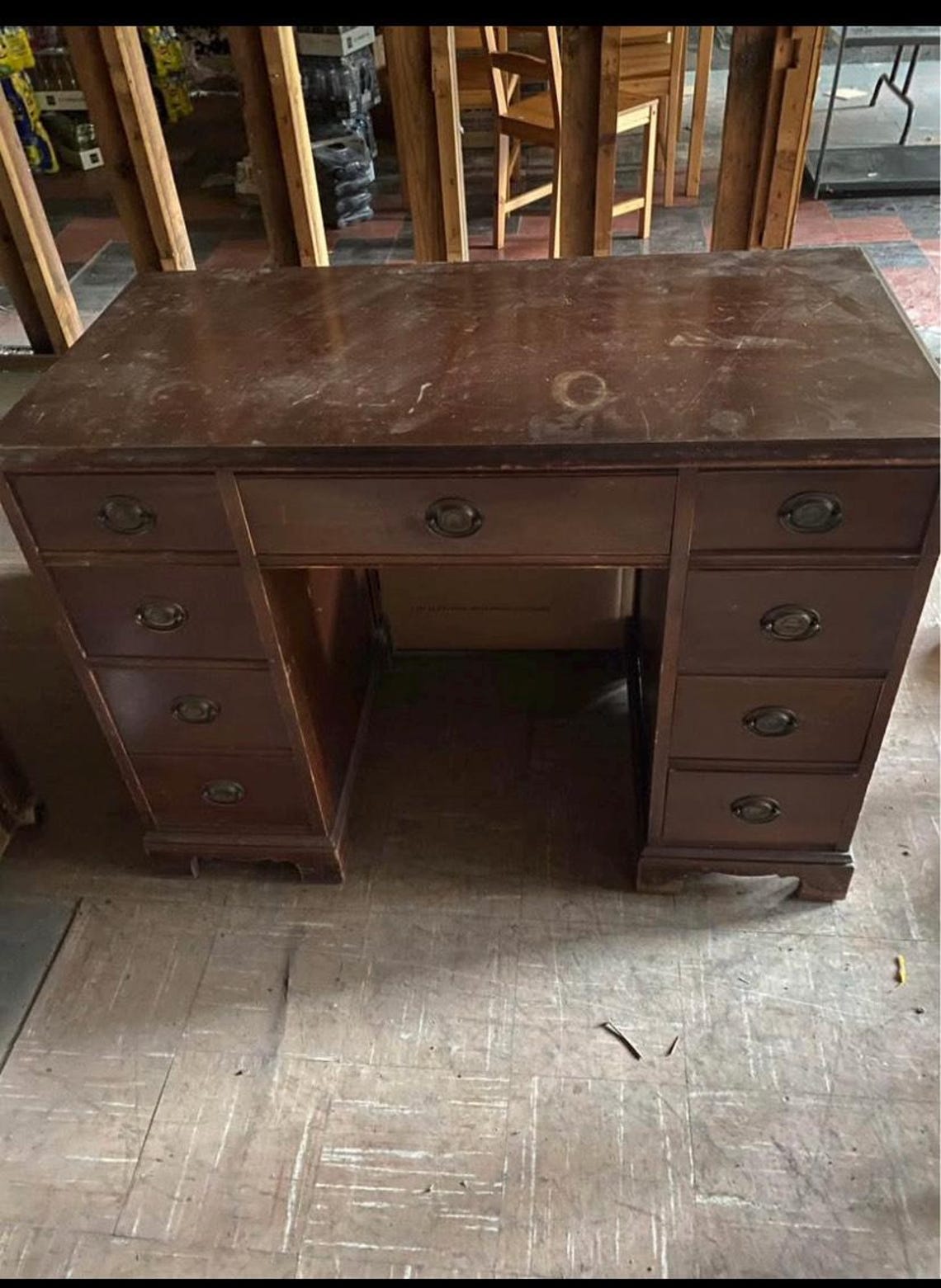 Antique Wooden Desk - Etsy