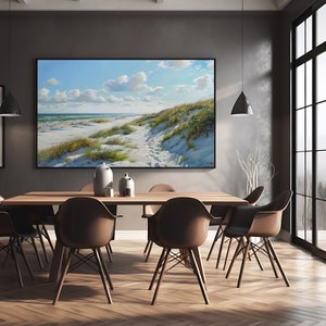 Vintage Coastal 2 Seaside, Dunes Painting, Rustic Beach Art, Beach ...