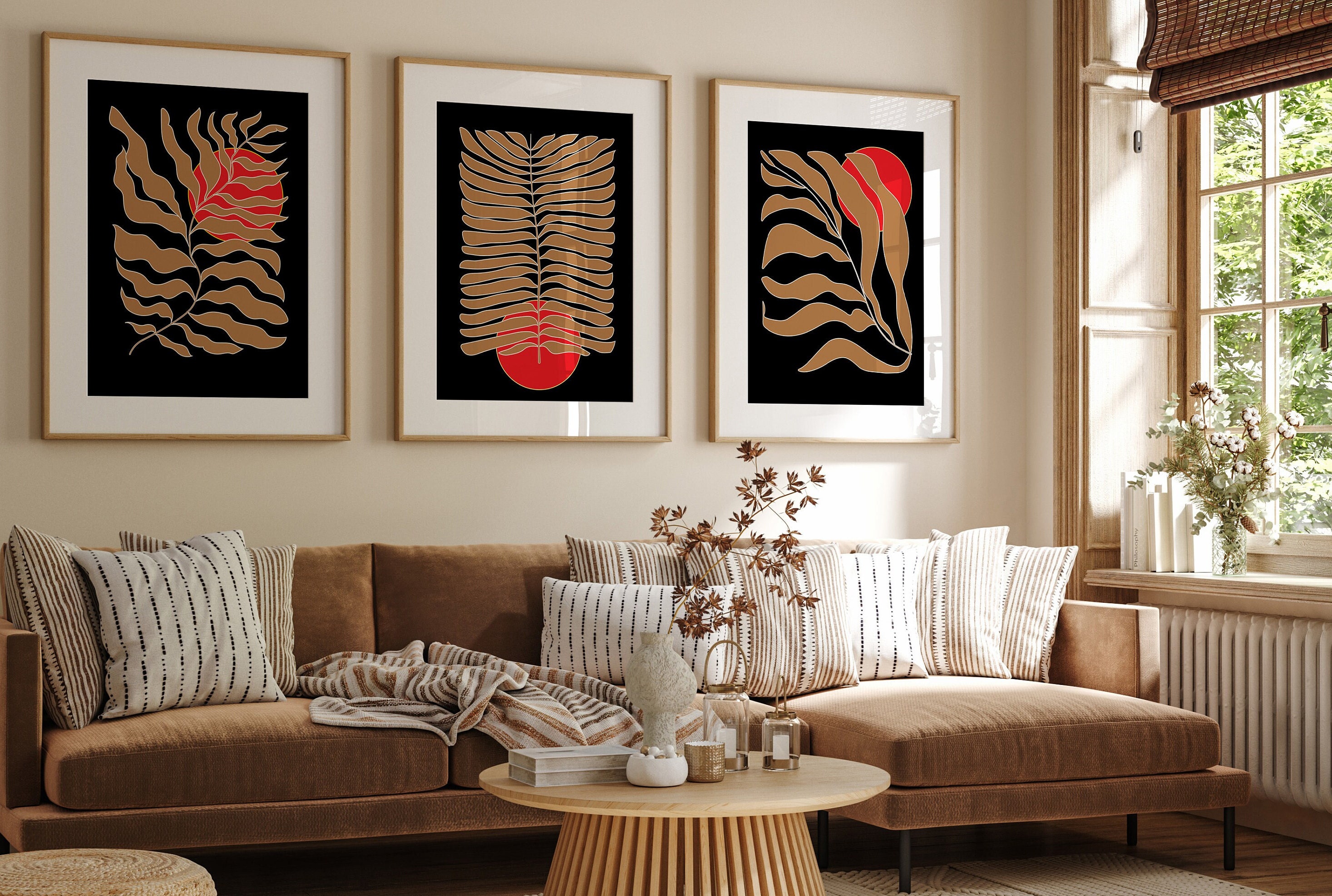 DIGITAL DOWNLOAD. matisse New Fern 1, Geometric Wall Art, Set of 3 ...
