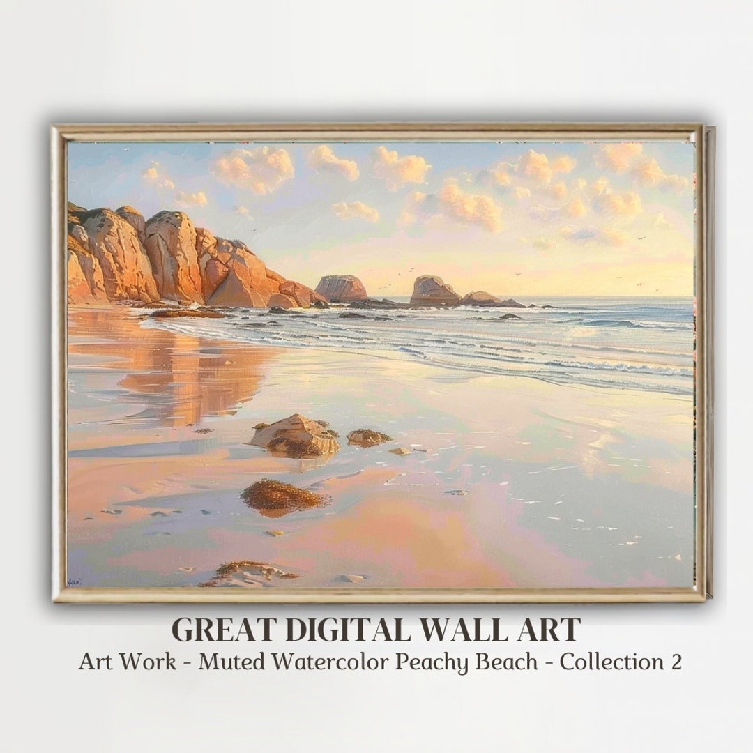 Peachy Beach, Landscape Art Beachful. Be Ach, Beachful, Landscape ...