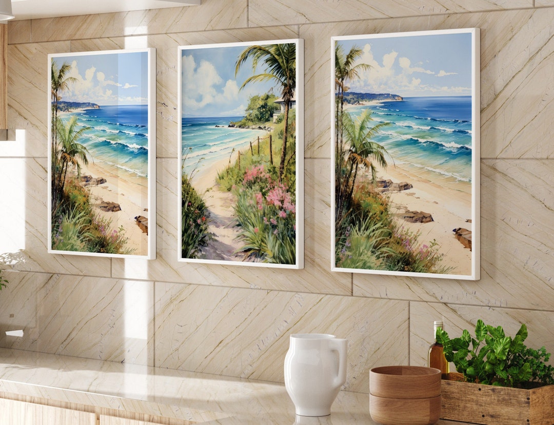 Florida Beach Art, Beach Wall Art, Florida Wall Art, Beach Watercolour ...