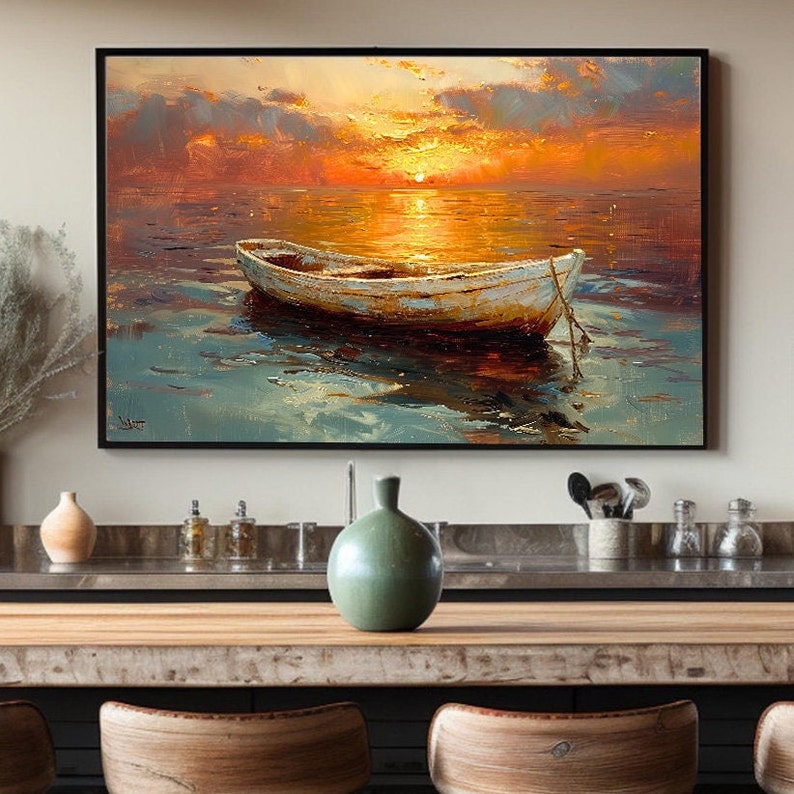 DIGITAL DOWNLOAD. Wall Art, Small Boat at Sea, Please Don't Forget Me ...