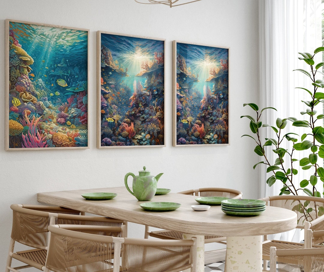 DIGITAL DOWNLOADS. Wall Art, Set of 3 Beautiful Prints, Digital Art ...