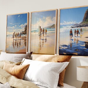 Sunny Surfing Trio, We Call Surfs Up! Set 2 Digital Download Art Set of ...