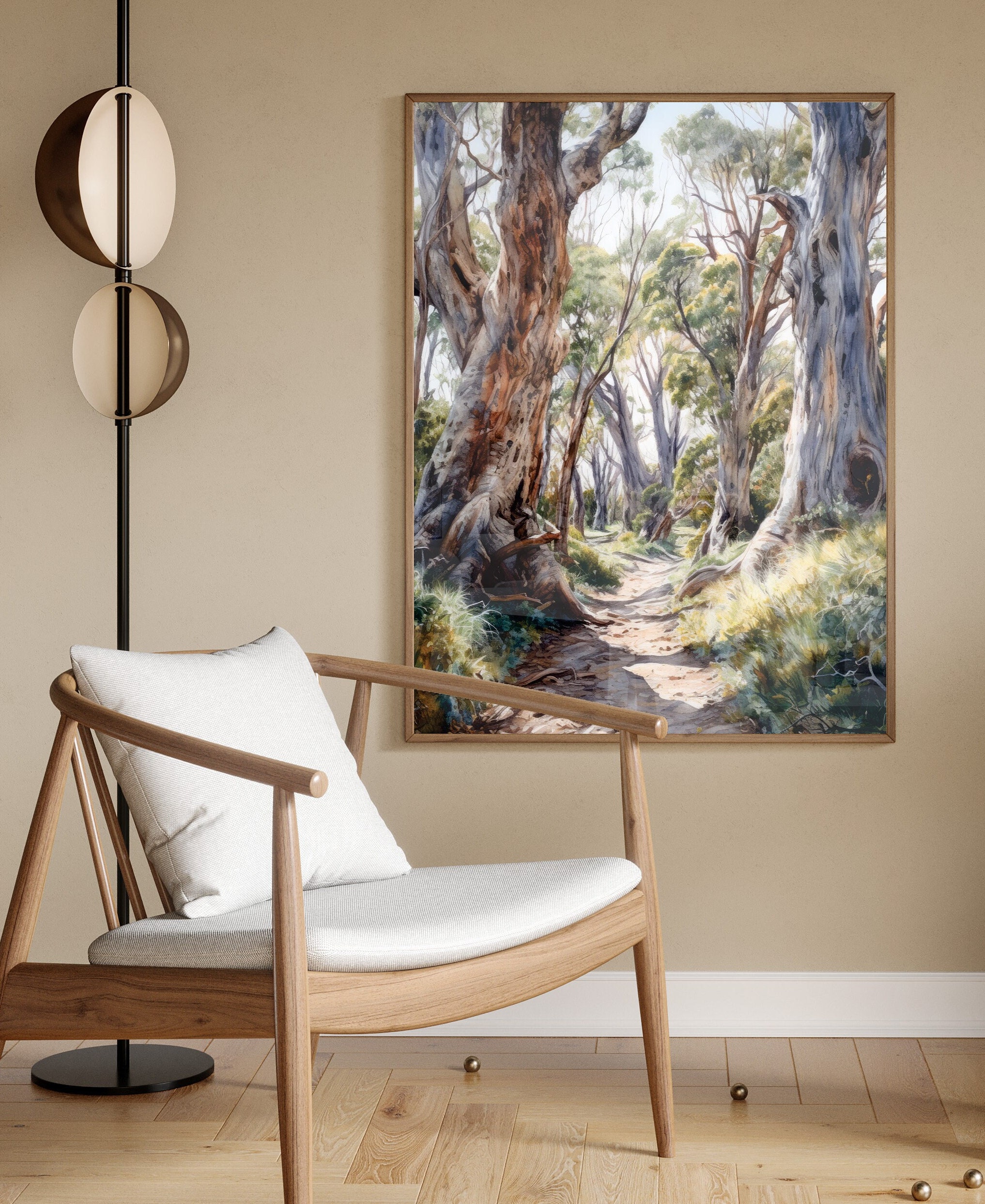 Australian Wall Art Print Giant Silky Oak 2, Outback Landscape Rural ...