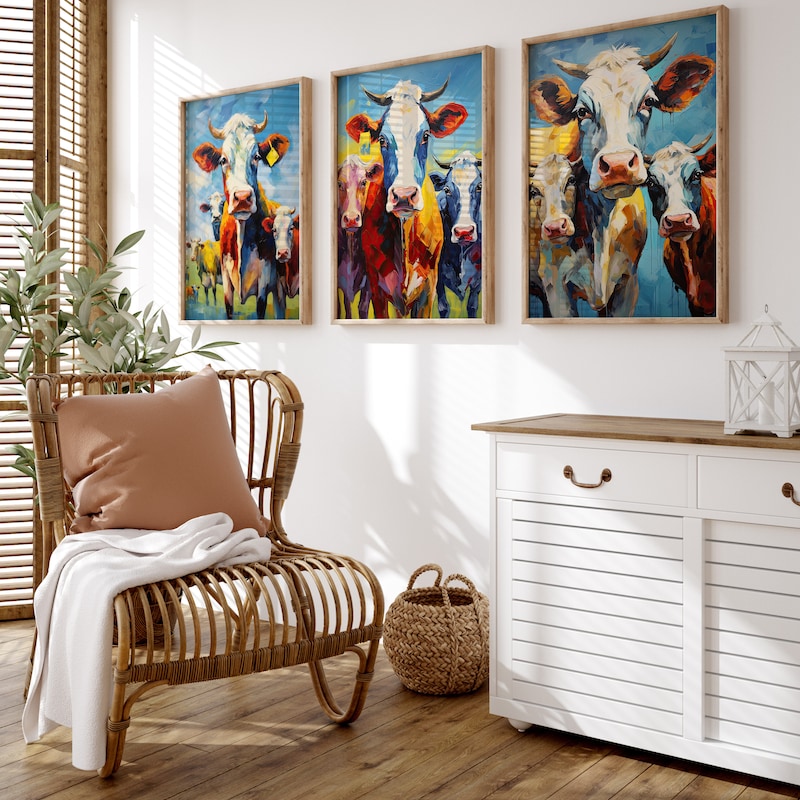 Cow Art - Etsy
