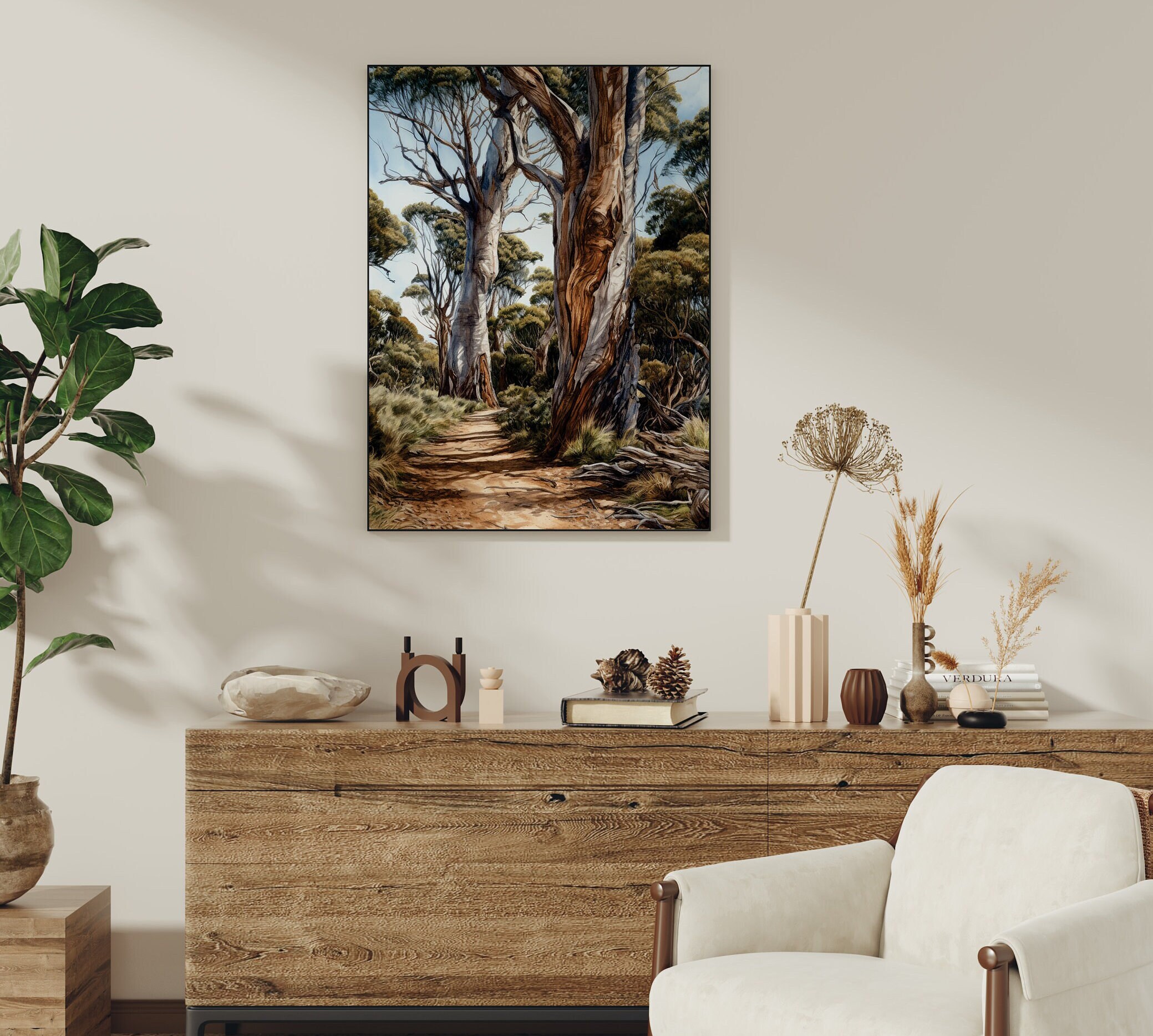 Australian Wall Art Prints. Giant Silky Oak 1, Outback Landscape Rural ...