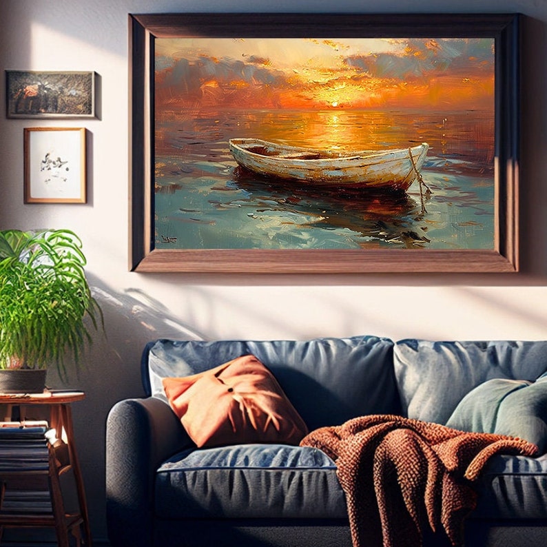 DIGITAL DOWNLOAD. Wall Art, Small Boat at Sea, Please Don't Forget Me ...